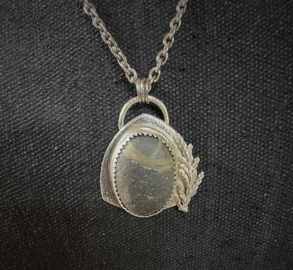 Great Lakes Basalt stone in Sterling setting – Tamarick Designs